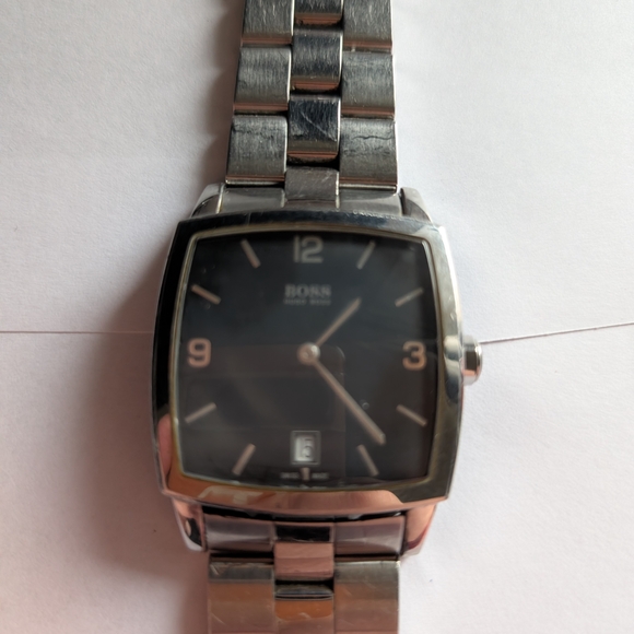 Hugo Boss | Accessories | Hugo Boss Silver And Black Watch | Poshmark